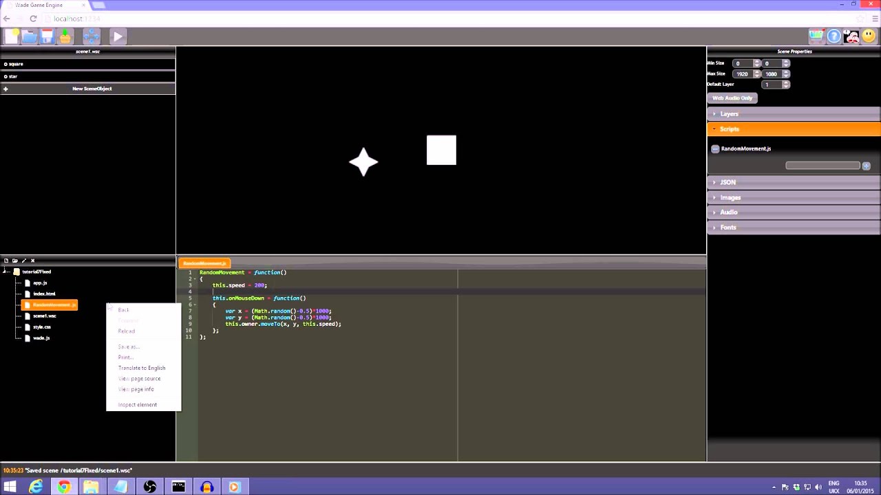 Making HTML5 games with WADE - Behaviors (Entity-Component System)