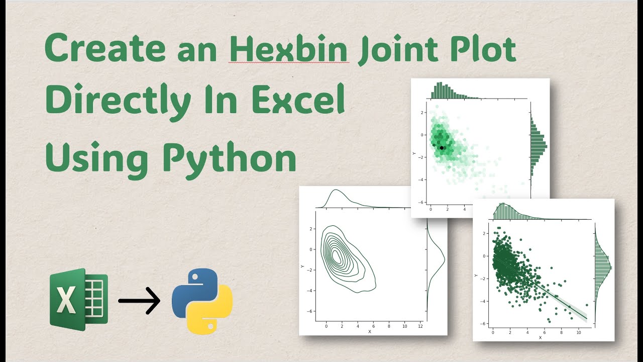 How to create Hexbin, Histogram, Scatter Plot, and Residual Joint Plots in Excel using Python