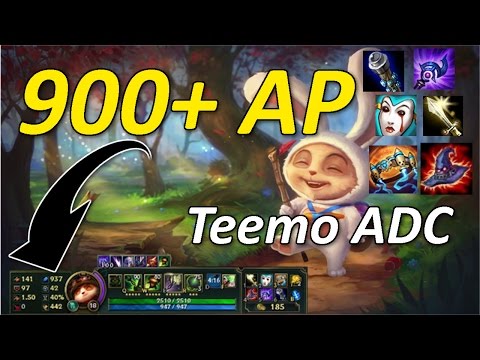 900+ AP Teemo ADC - League of legends