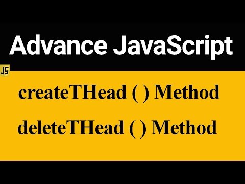 Learn createTHead and deleteTHead Methods in JavaScript Hindi - Mind Luster