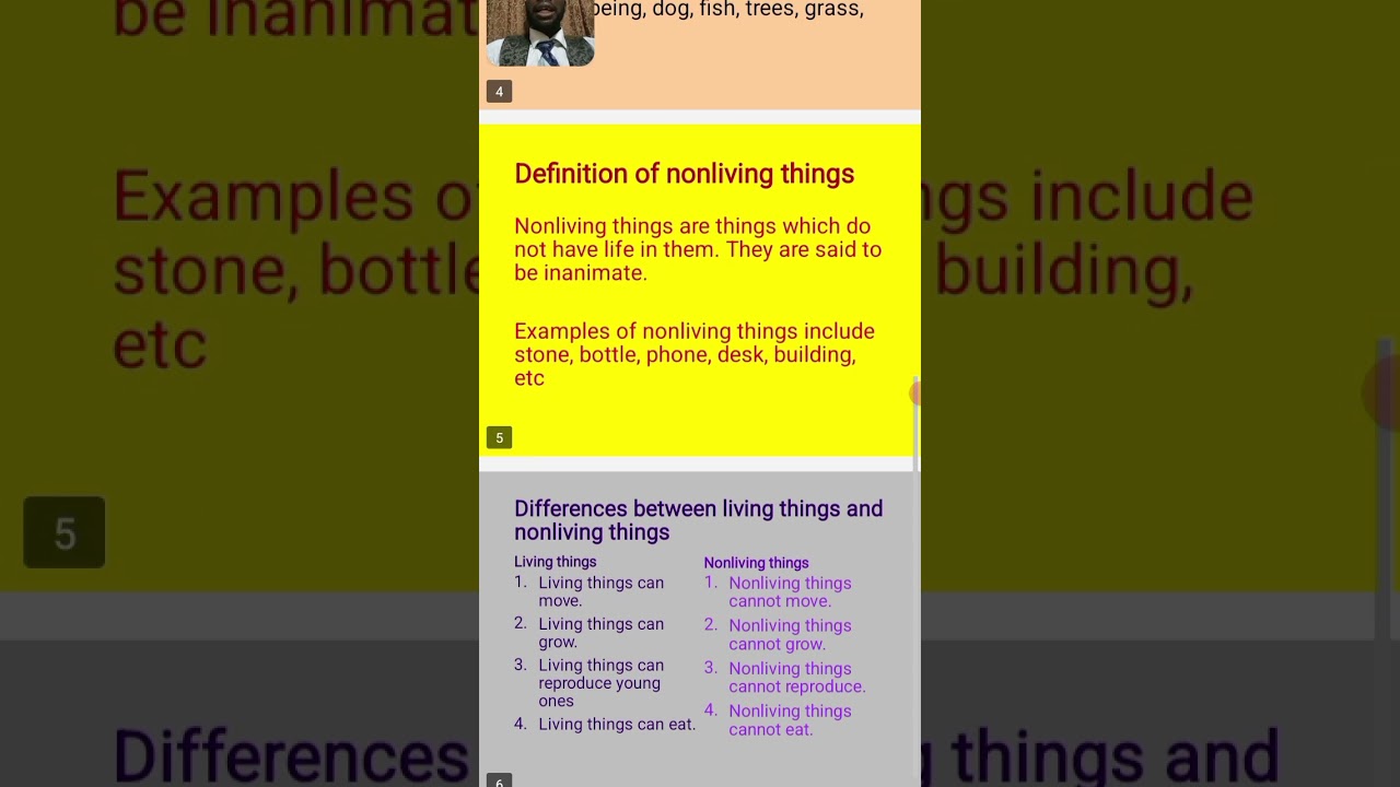 Basic Science: Living things and nonliving things