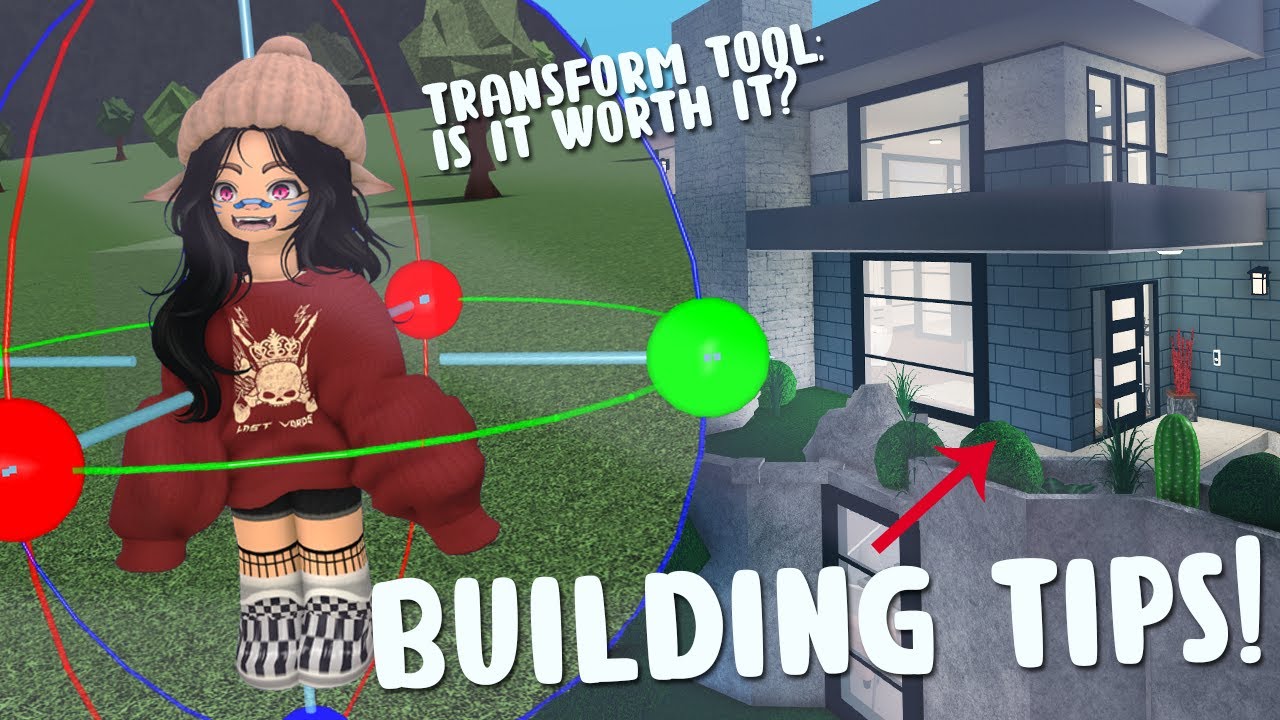 HOW TO BUILD BETTER IN BLOXBURG! How to use the transform tool, landscape, and more!