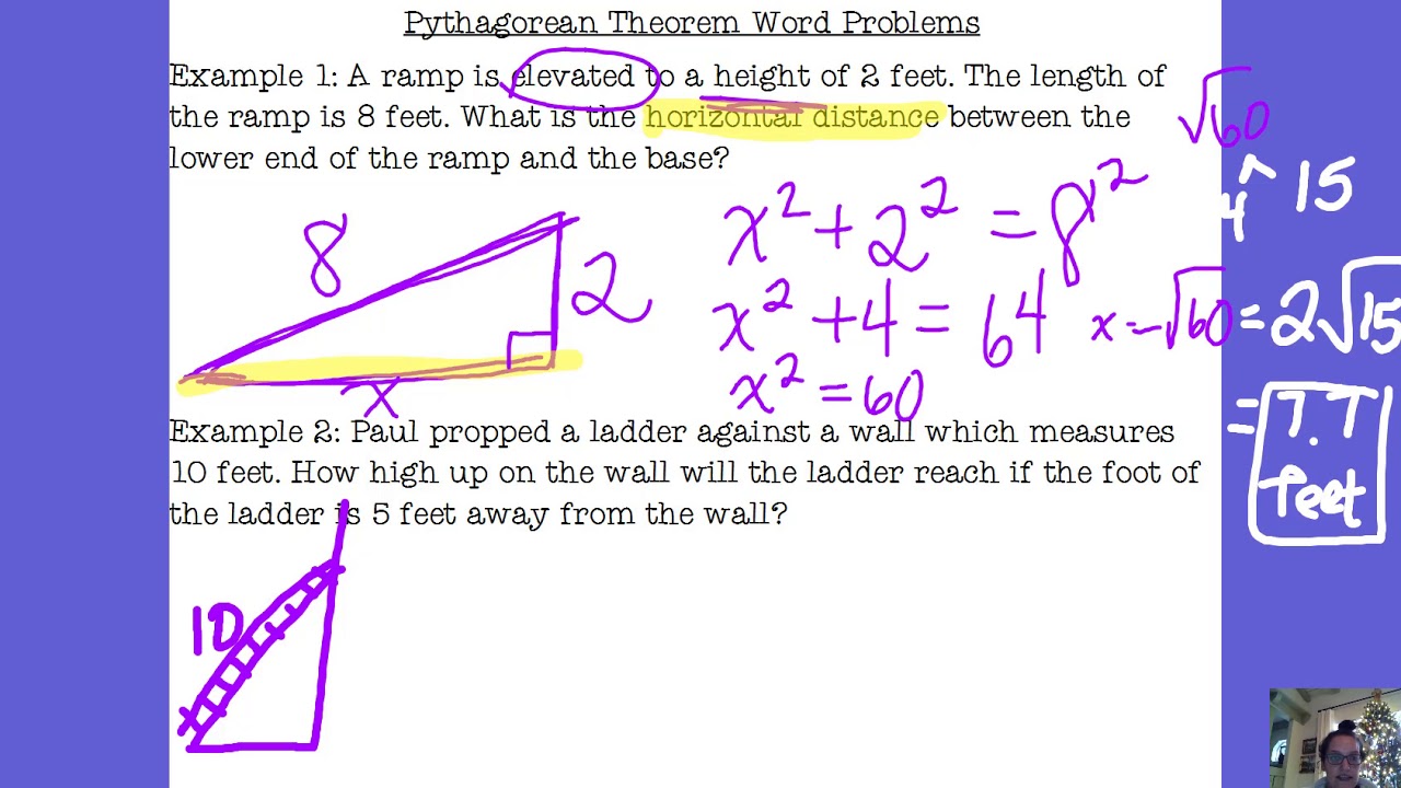 8.2 Pythag Word Problems