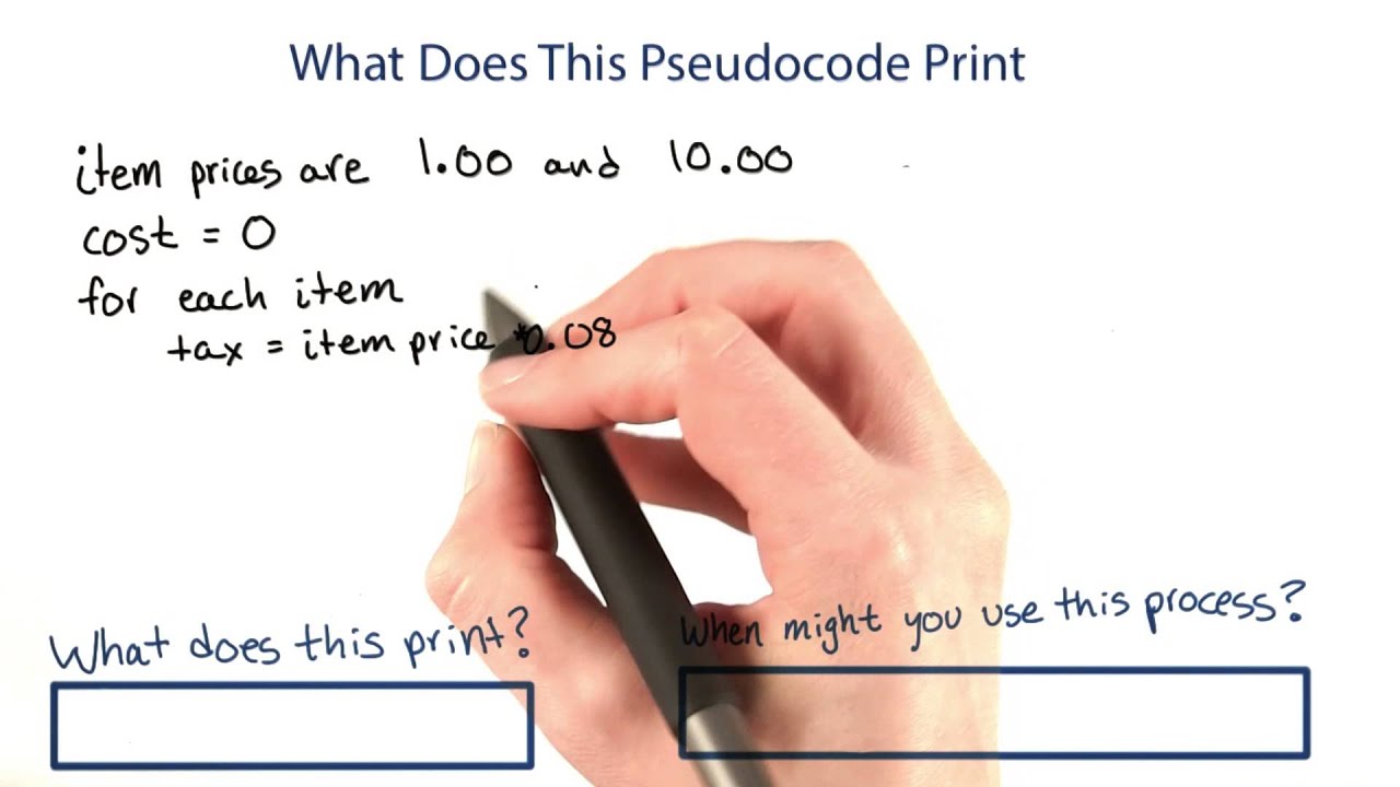 What Does This Pseudocode Print? - Intro to Java Programming