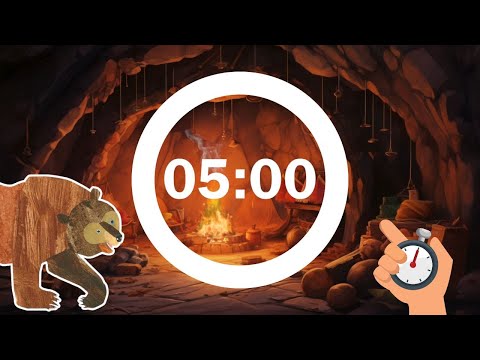 5 Minute COUNTDOWN Timer with music (kids preschool primary classroom)