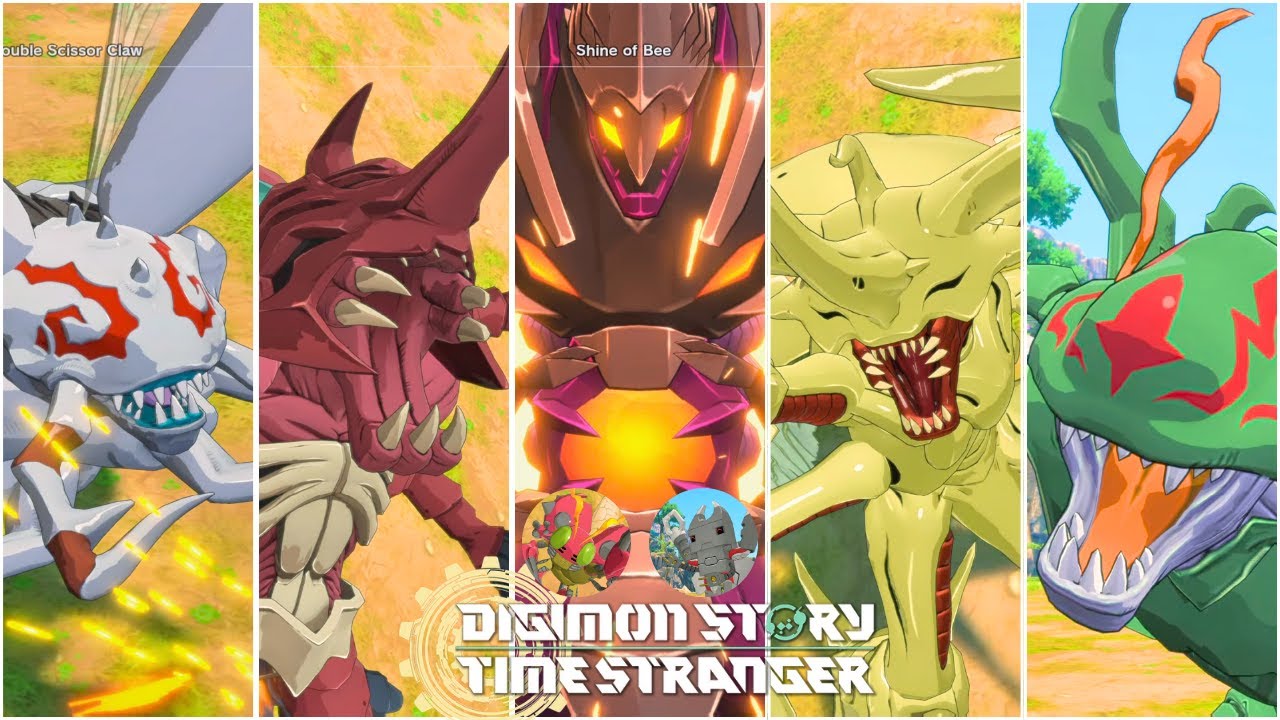 Digimon Story: Time Stranger – Tentomon & Kokuwamon Digivolutions Special Skills Showcase