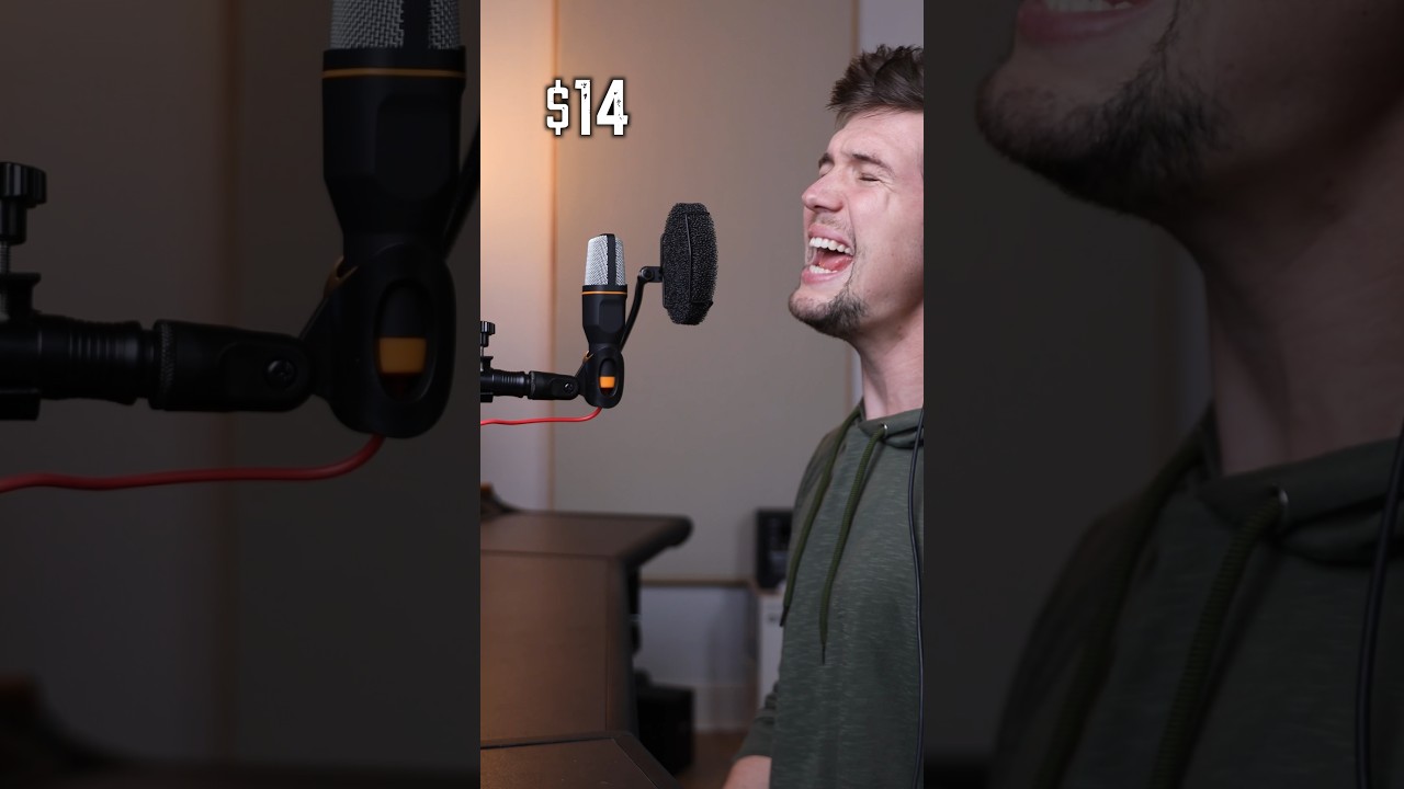 $14 vs. $1400 Microphone #Shorts #microphones #cover #edsheeran #microphone #microphonesetup #singer