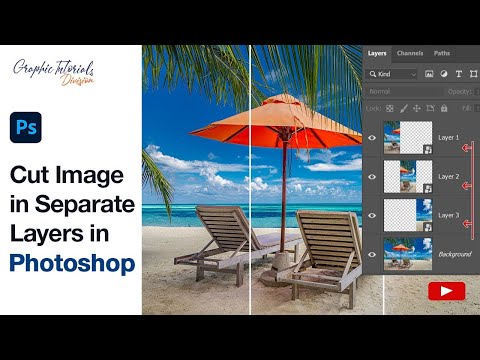 Cut Image in Separate Layers in Photoshop