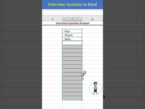 Excel Interview Question Tips and Tricks #excel #exceltips #exceltutorial #msexcel #microsoftexcel
