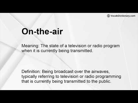 On-the-air Meaning
