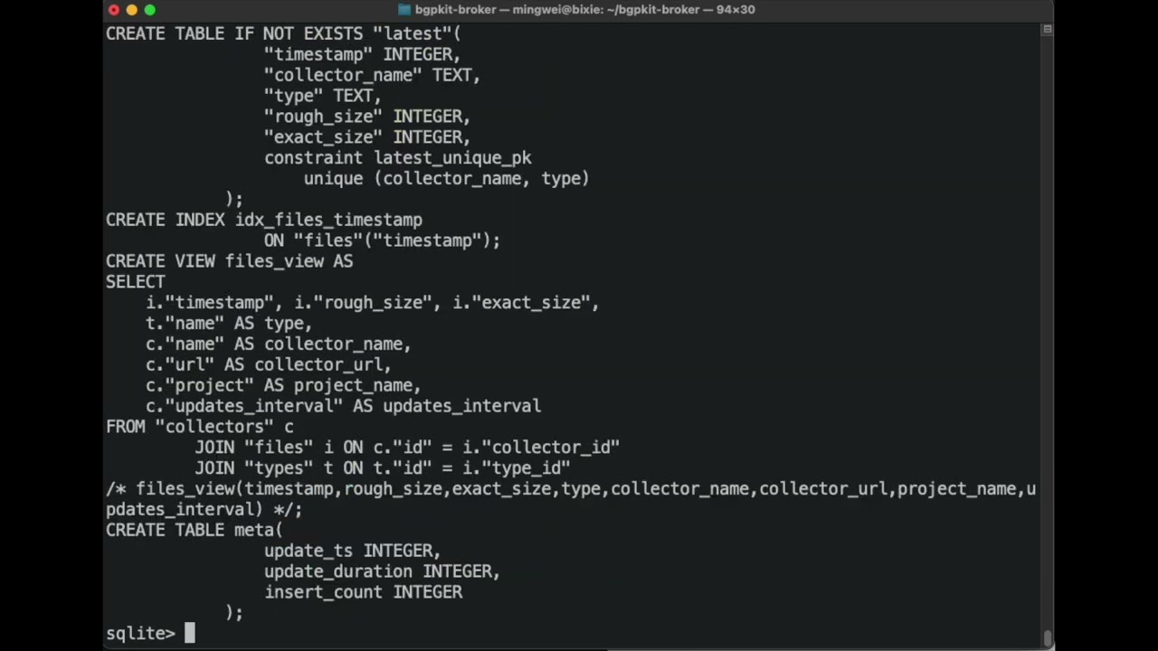 bgpkit-broker bootstrap command demo