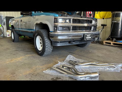 MY LS SWAPPED K1500 GETS LONGTUBES AND 3” EXHAUST!
