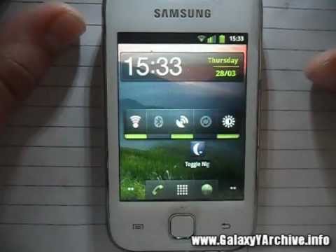 GB Launcher on Samsung Galaxy Y