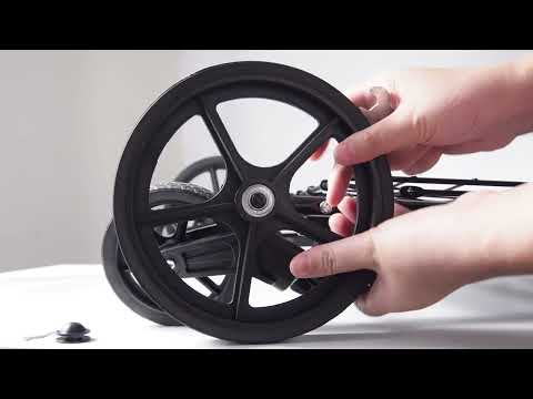 How to remove the big rear wheel for upgrade jumbo shopping cart?