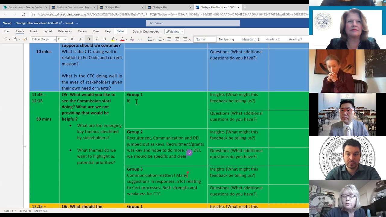 Group 1 Breakout Session 1