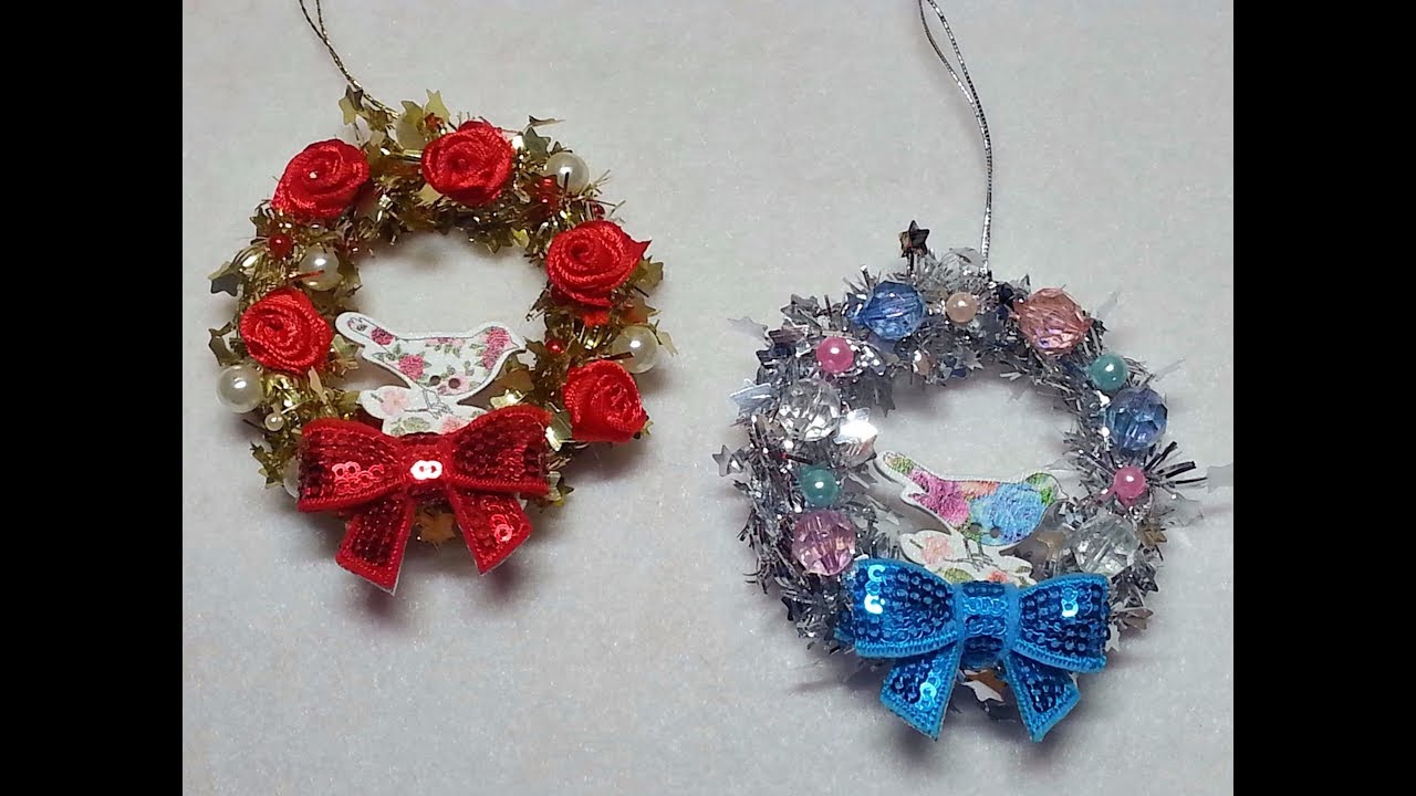 DIY~ Beautiful & Inexpensive D.T. Mini Garland Ornament Wreaths!