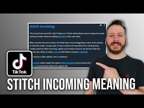 How To find Out What Stitch Incoming Term Means In Tiktok