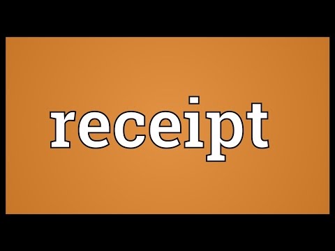 Receipt Meaning