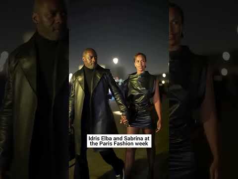 #idriselba and Sabrina Dhowre Elba wearing black for Louis Vuitton at the #parisfashionweek