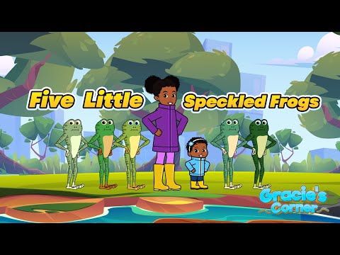 Five Little Speckled Frogs | Counting with Gracieโs Corner | Nursery Rhymes + Kids Songs