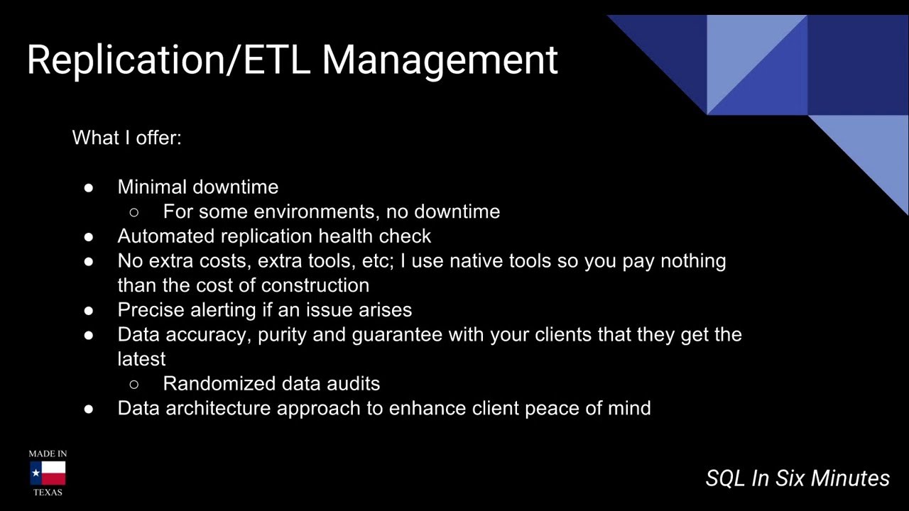 SQL Server Replication/ETL Solution