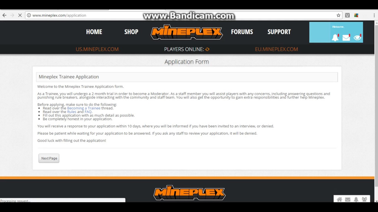 How to apply for Mineplex staff (Trainee)