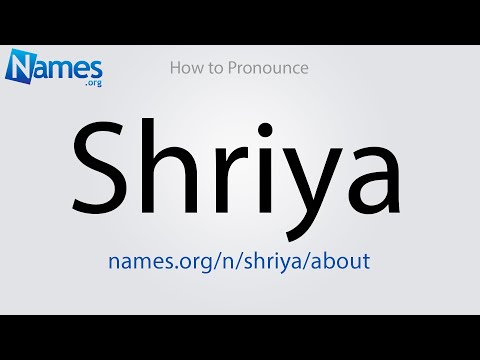 How to Pronounce Shriya