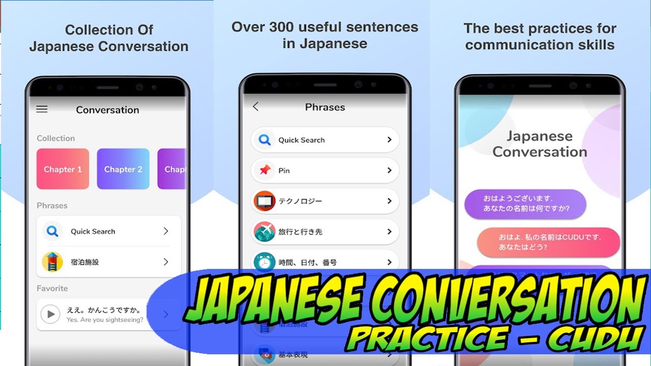 How To Use Japanese Conversation Practice - Cudu Android APPS