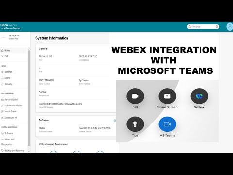 Webex Integration with MS Teams - How to Add MS Teams button