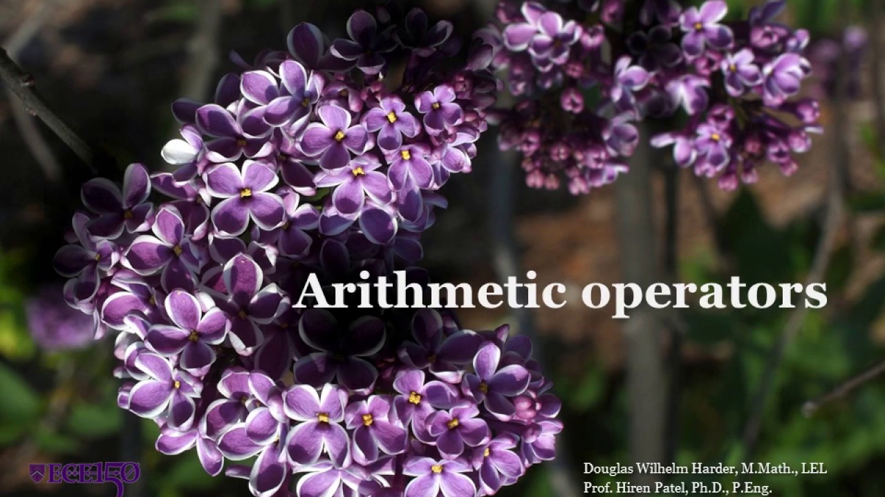 1.07 Arithmetic operators