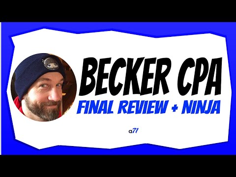 Becker CPA Final Review + NINJA Study Plan