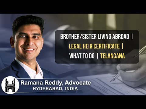 Brother/Sister Living Abroad | Legal Heir Certificate | What To Do | Telangana