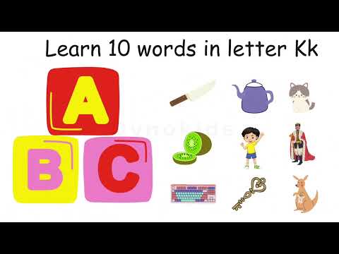 10 Words That Start with Letter K | Words Begin with K | Kids Vocabulary For Kids