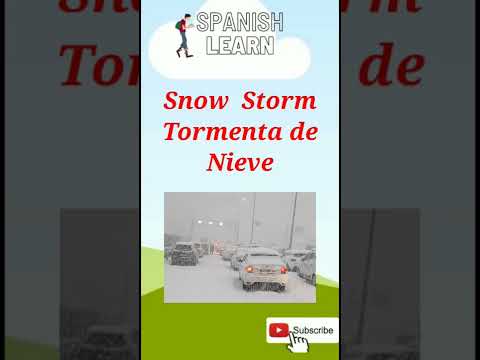 Snow Storm Spanish language Vocabulary