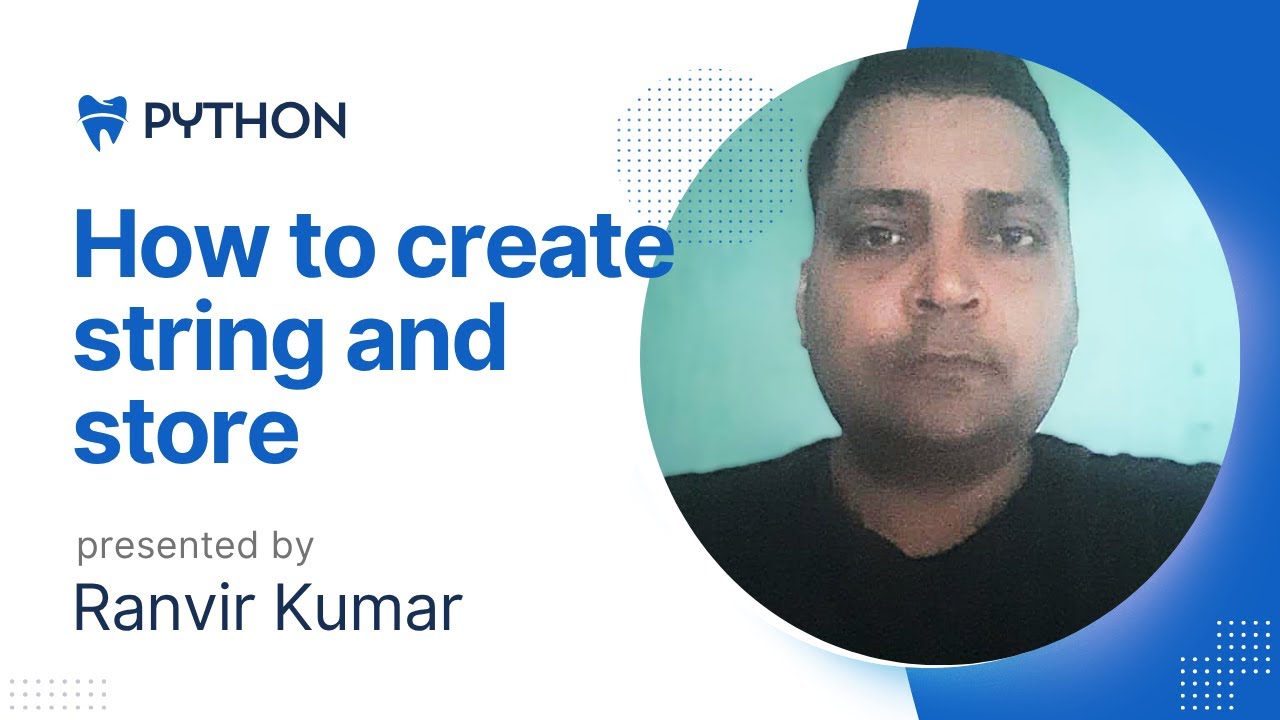 How to create and store string in a Python