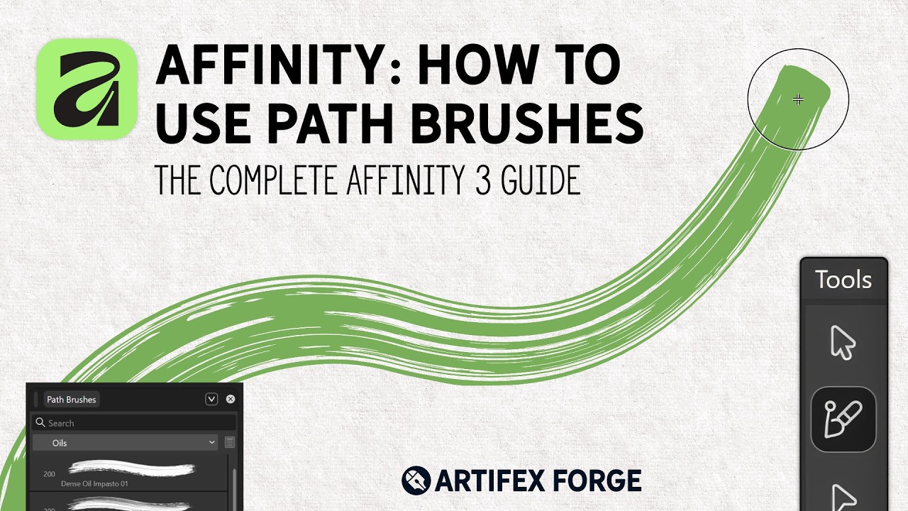 Affinity 3: How to use Path Brushes (Vector Brushes) | Affinity Studio Path Brush Tool Tutorial