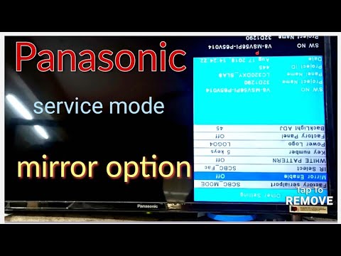 Panasonic LED TV Enter Service mode and "MIRROR" option