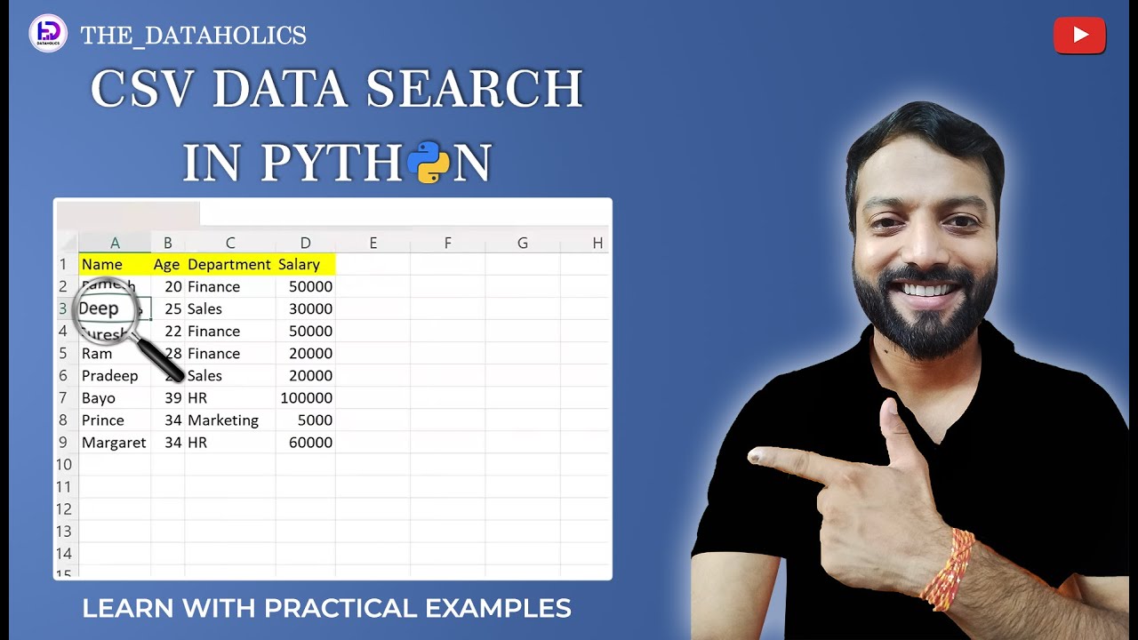 Python Project CSV Data Search | Python Mini Projects