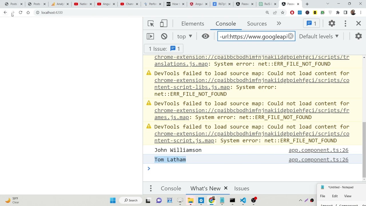 Angular 14 RxJS Example to Create Observables With Error Handling & Events in TypeScript