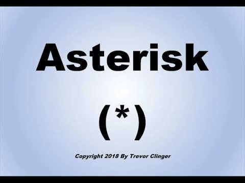 How To Pronounce Asterisk (*) (In English)