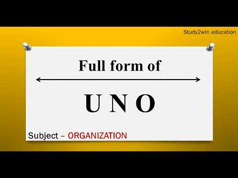 UNO ka full form | Full form of UNO in English | Subject - ORGANIZATION