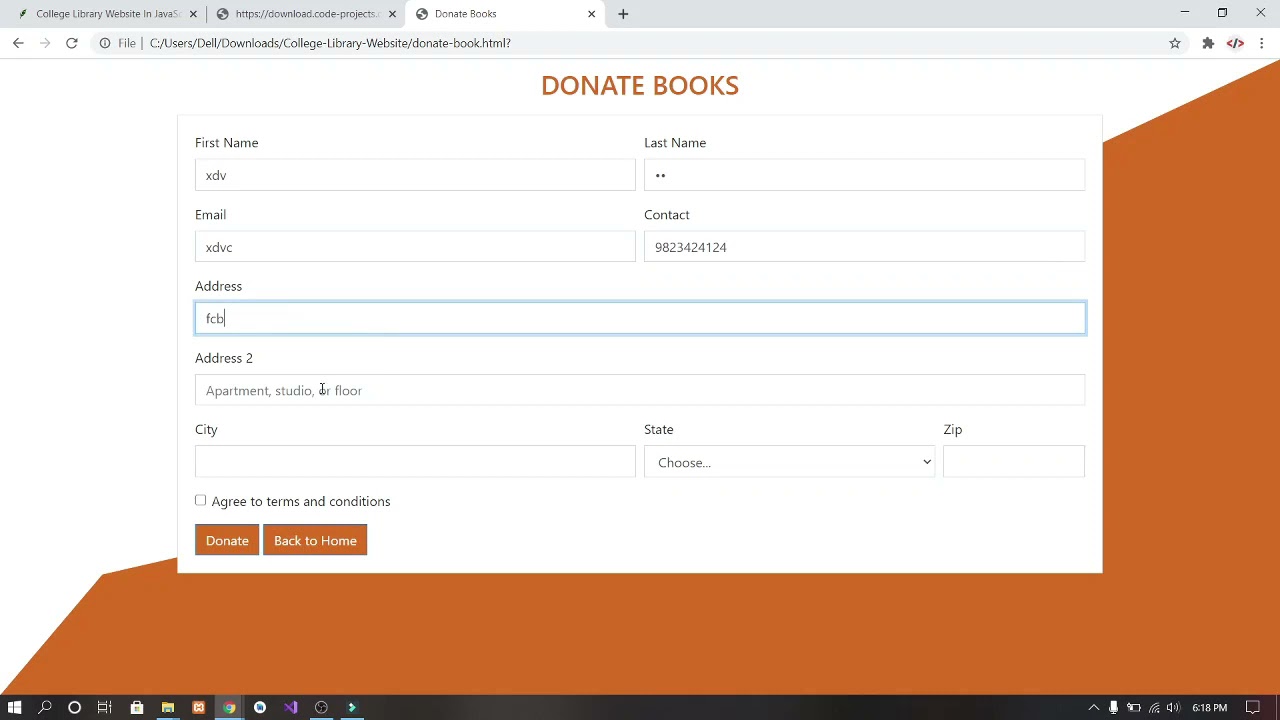 College Library Website In JavaScript With Source Code | Source Code & Projects