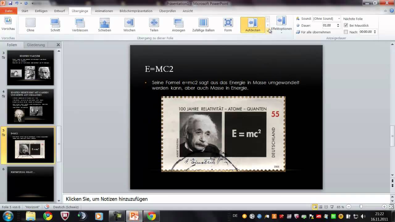 Powerpoint Vortrag Albert Einstein SPEEDART #2