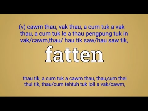 fatten meaning in English Ngawn