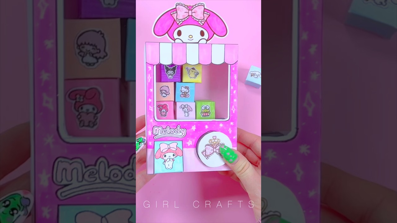Cute Paper Craft - My Melody Vending Machine #sanrio #shorts