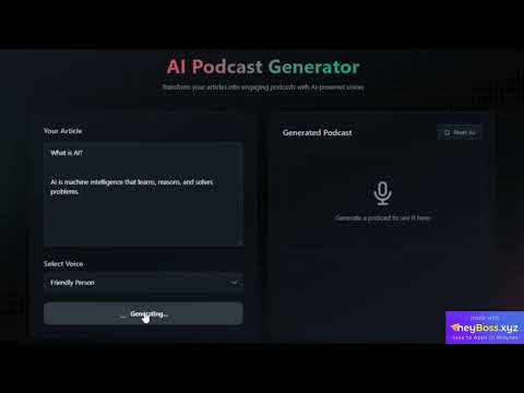 AI Podcast Generator