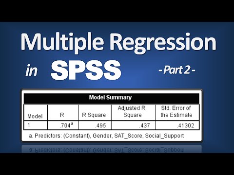 Multiple Regression in SPSS - R Square; P-Value; ANOVA F; Beta (Part 2 of 3)