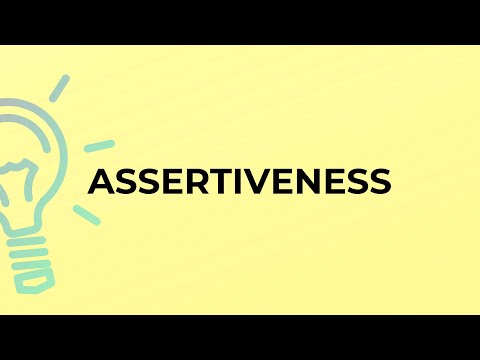 What is the meaning of the word ASSERTIVENESS?