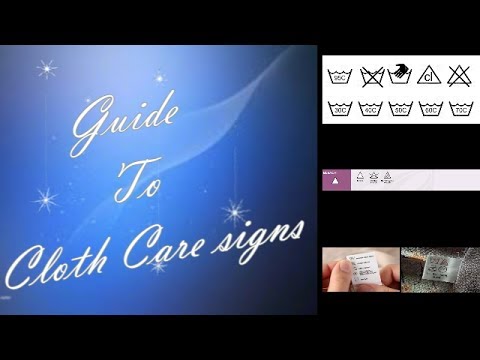 Clothes caring symbols| Garments Tags