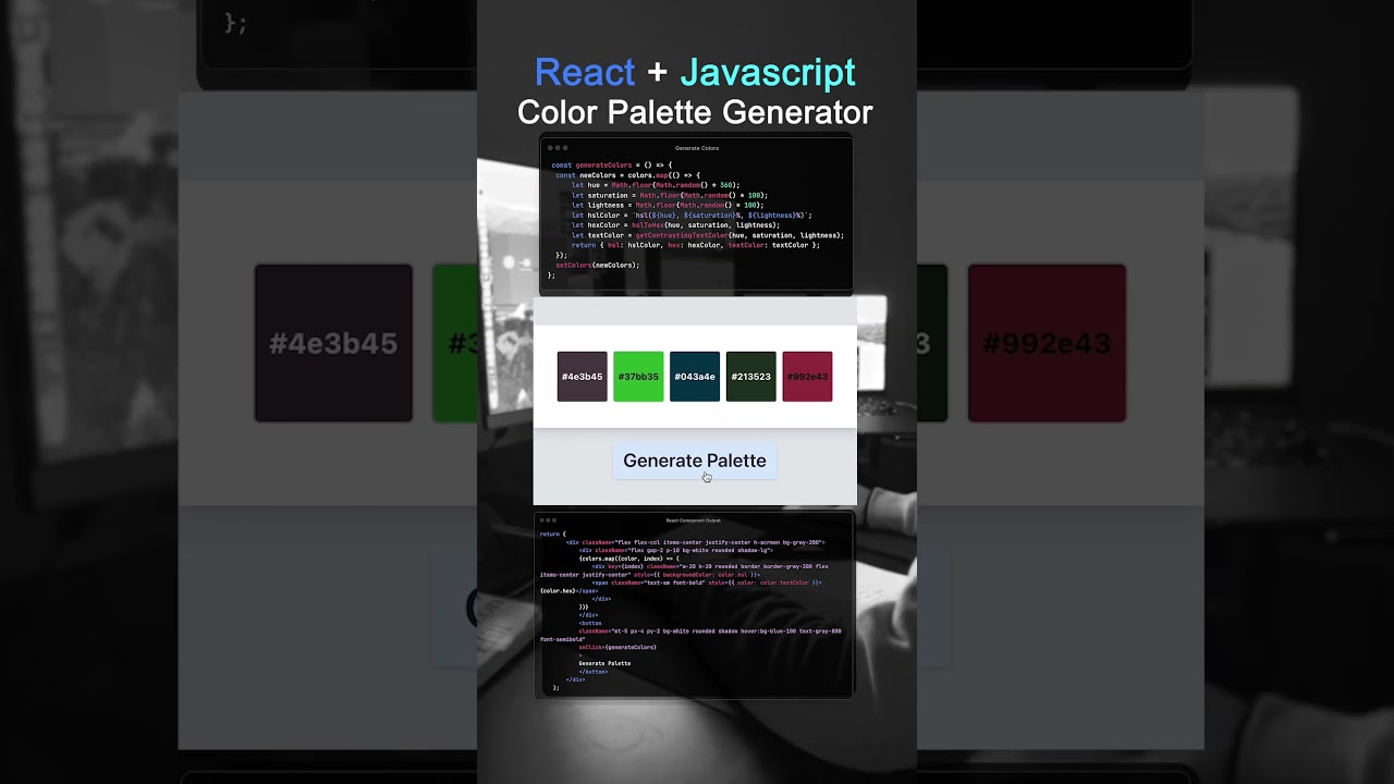 Color Palette Generator #react #coding #javascript #web